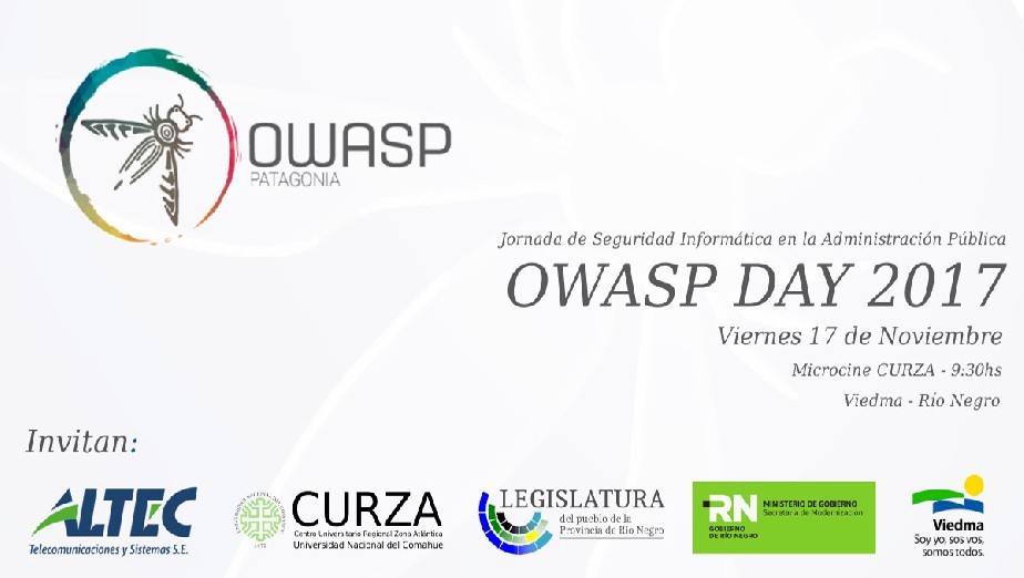 Primera Jornada de Seguridad Informática en la Administración Pública - OWASP - Patagonia